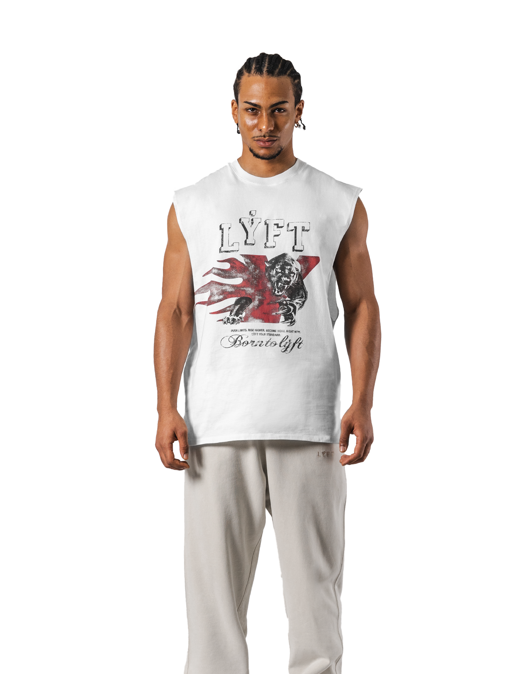 Panther Ý Graphic Vintage Tanktop - White – LÝFT