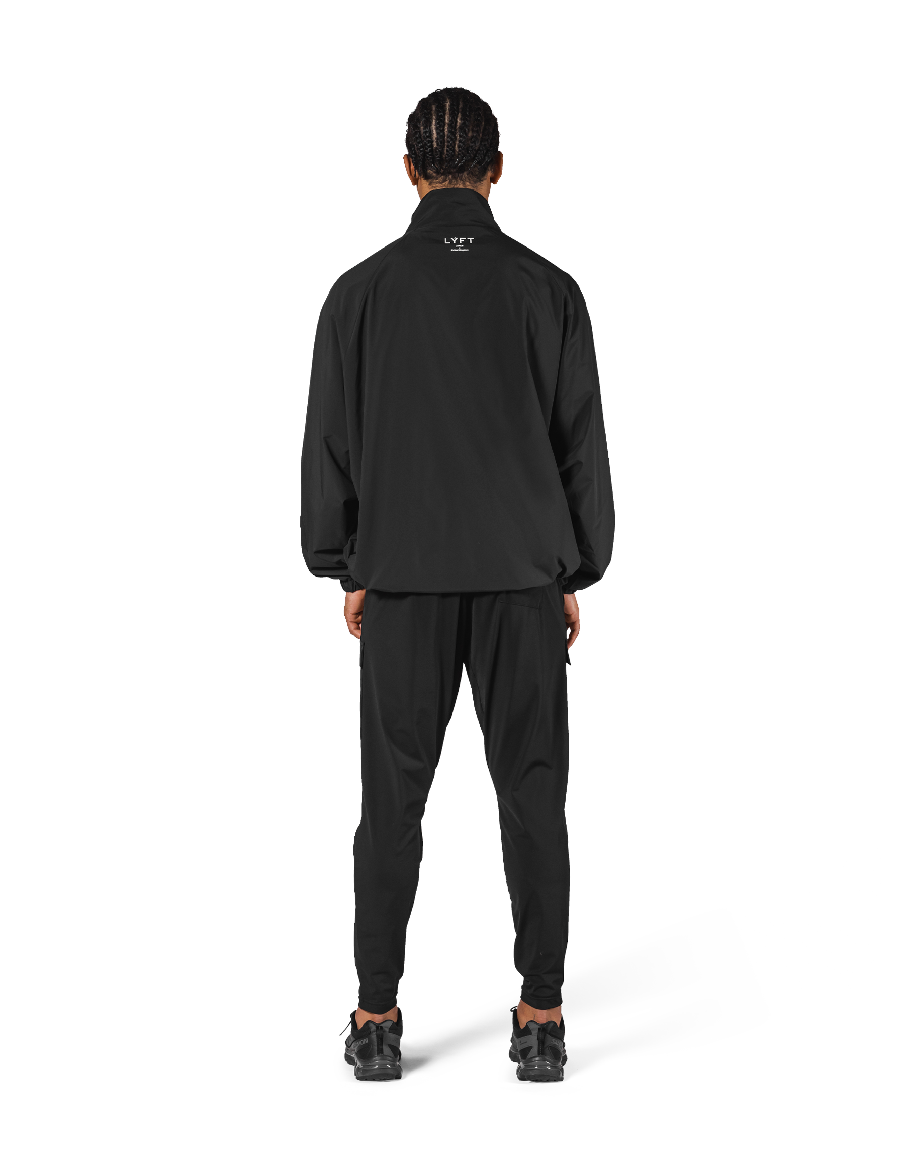 Basic Nylon Zip Up Jacket - Black – LÝFT