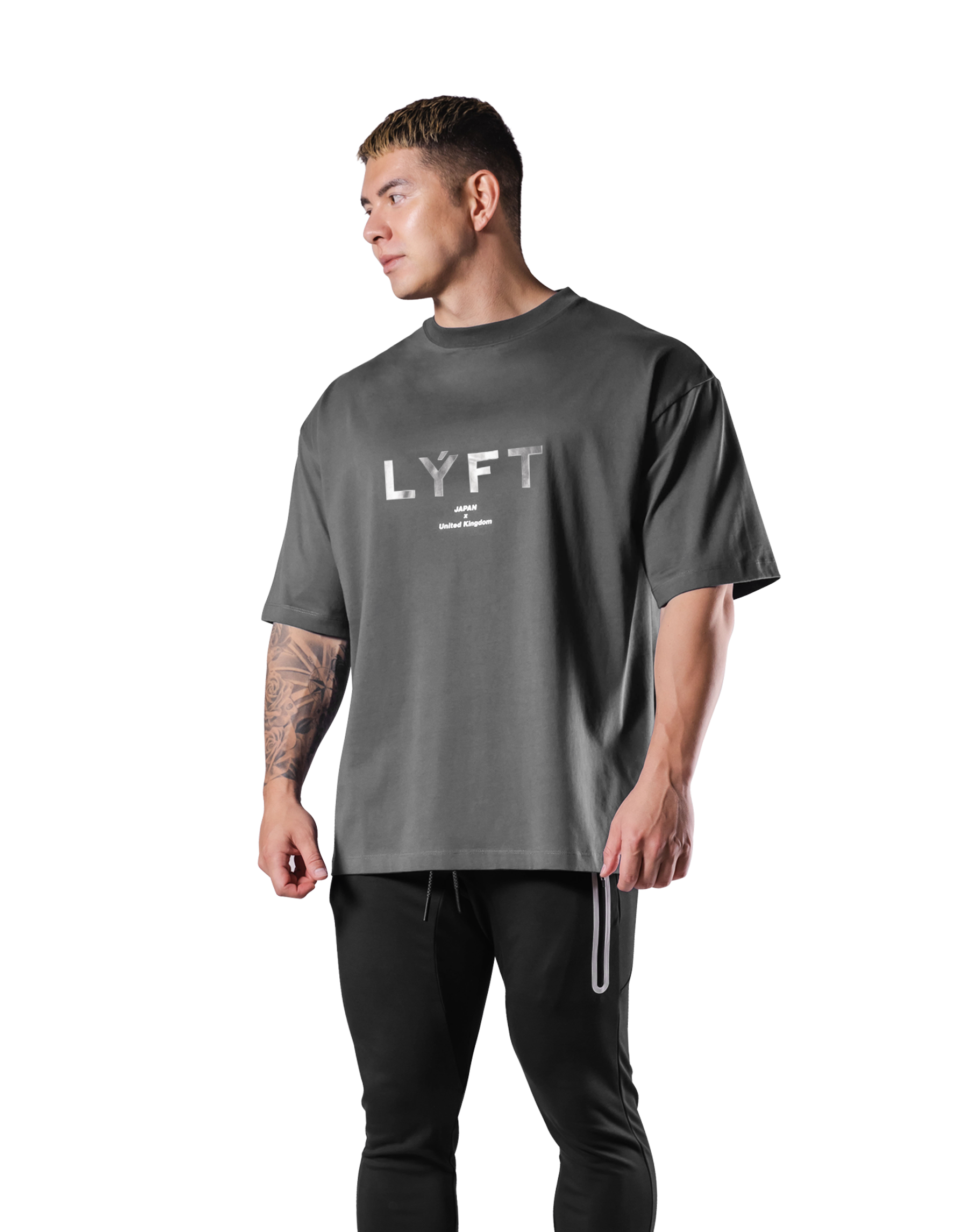 LÝFT Logo Big T-Shirt V.2 - D.Grey