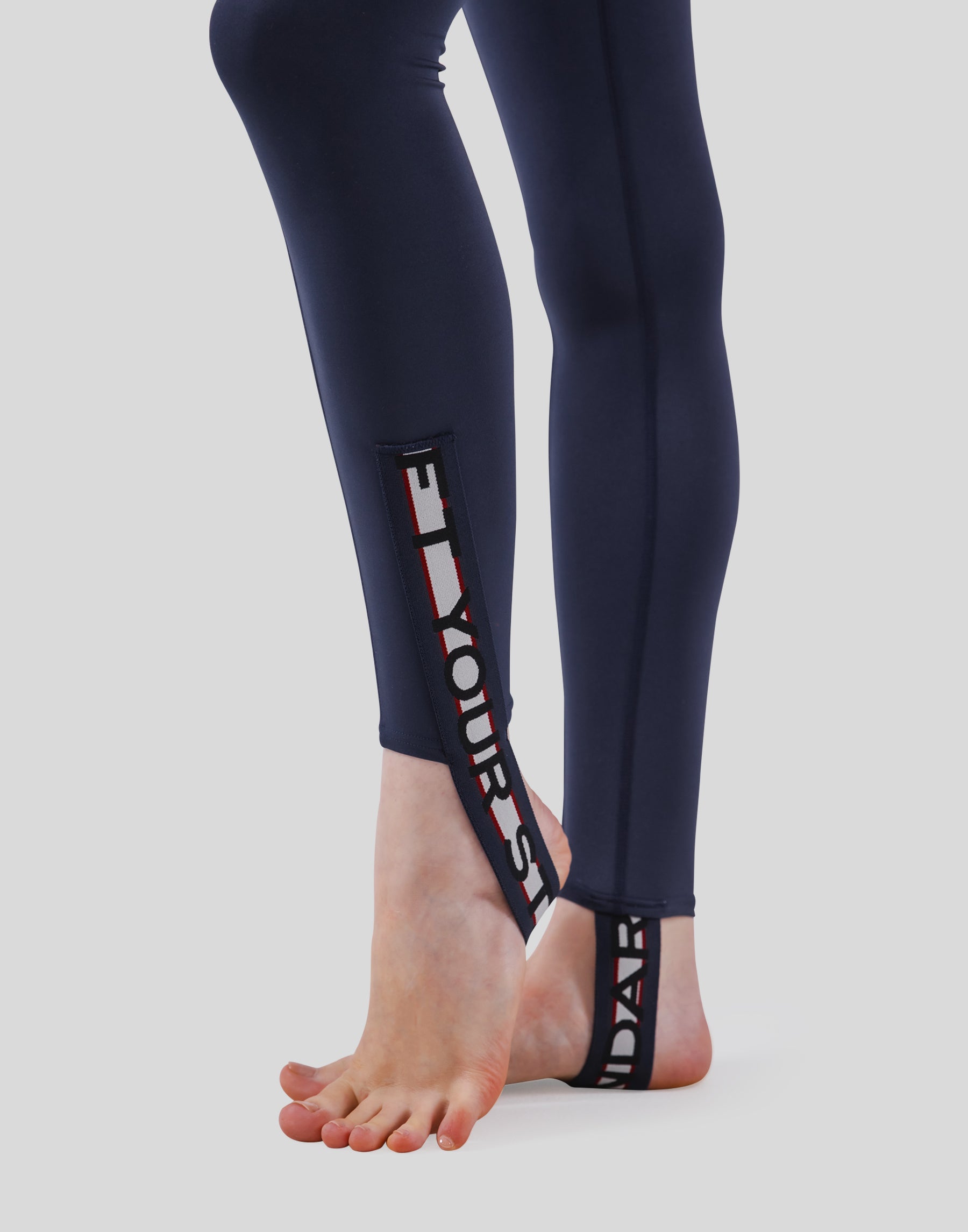 LÝFT Border Foot Strap Leggings - Navy
