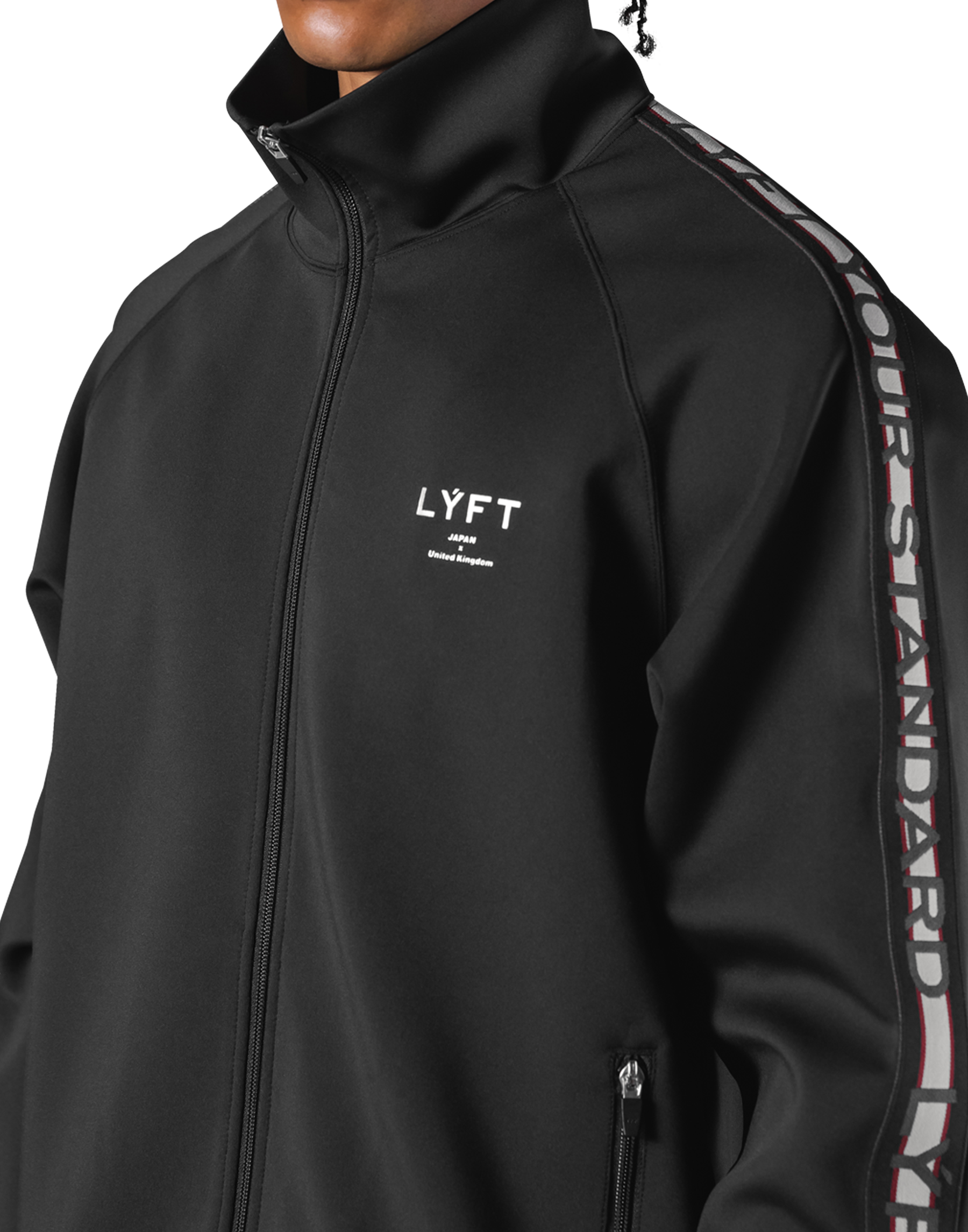 Logo Line Track Jacket - Black – LÝFT