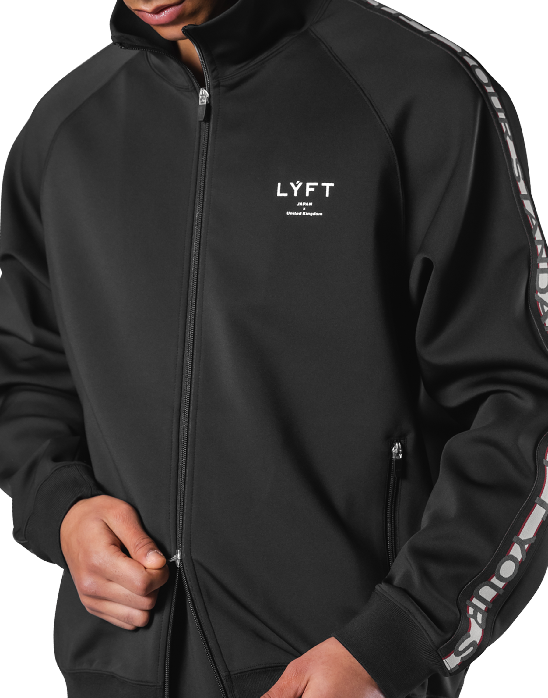 Logo Line Track Jacket - Black – LÝFT