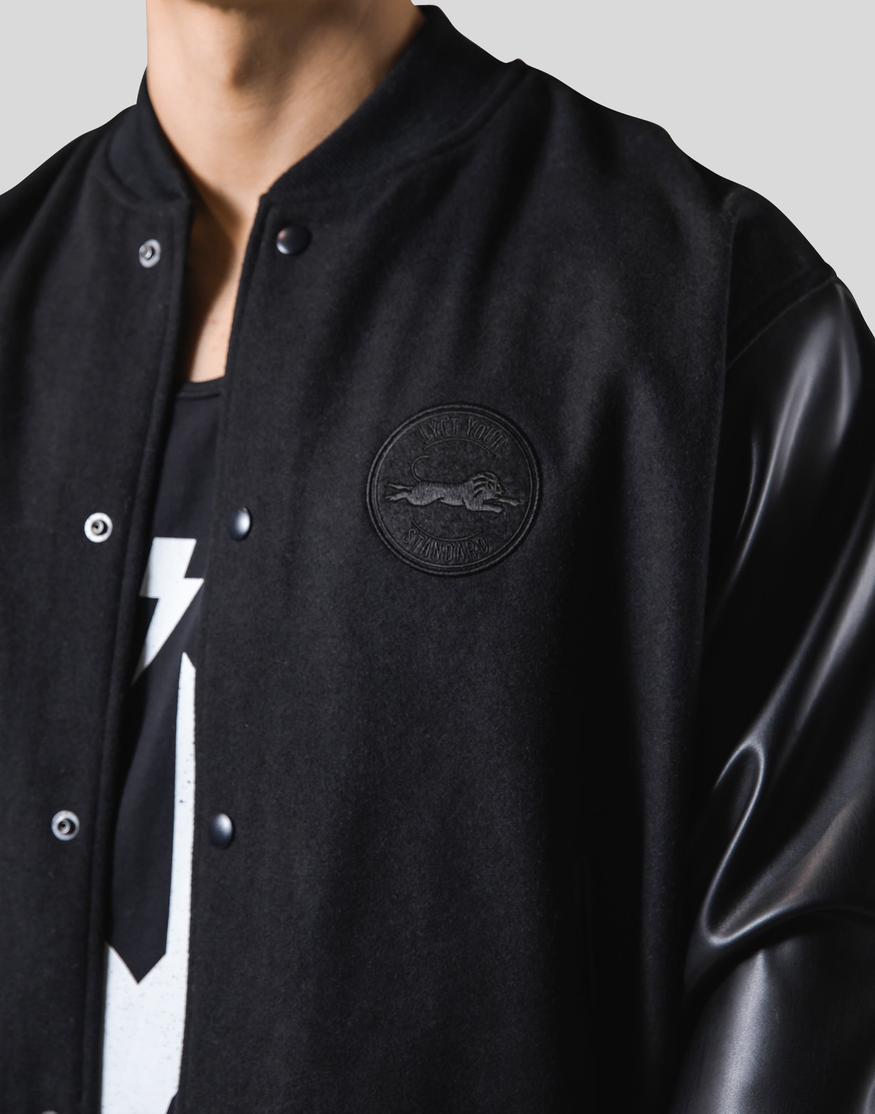 Message Ring Stadium Jacket - Black Black – LÝFT